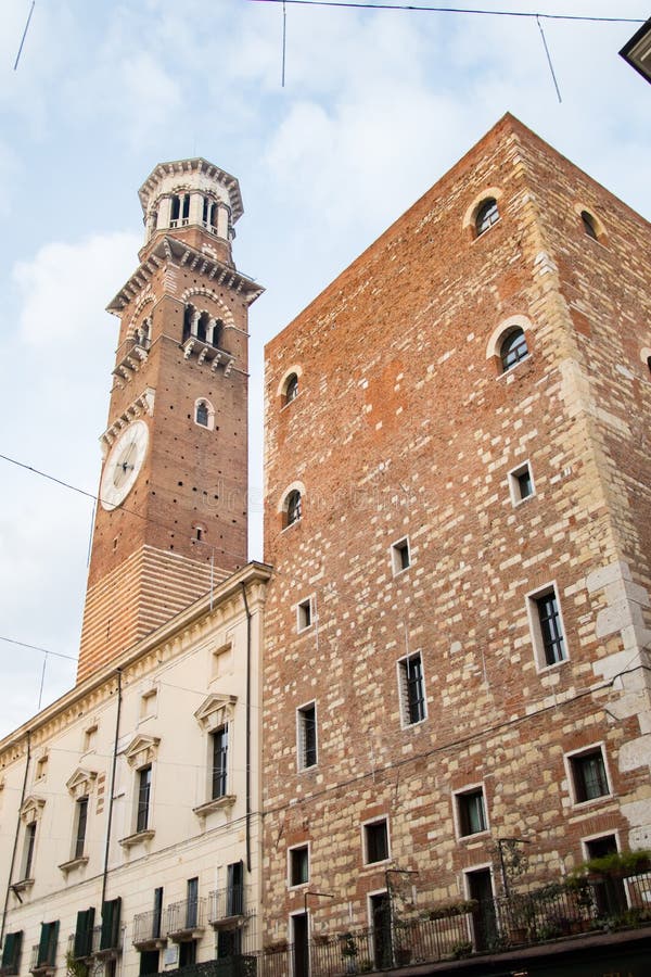 Tower in Verona, Italy stock photo. Image of campanile - 53260296