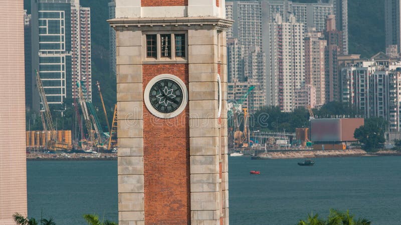 Clock Tower on the Waterfront Kowloon Timelapse Hyperlapse Stock Image ...