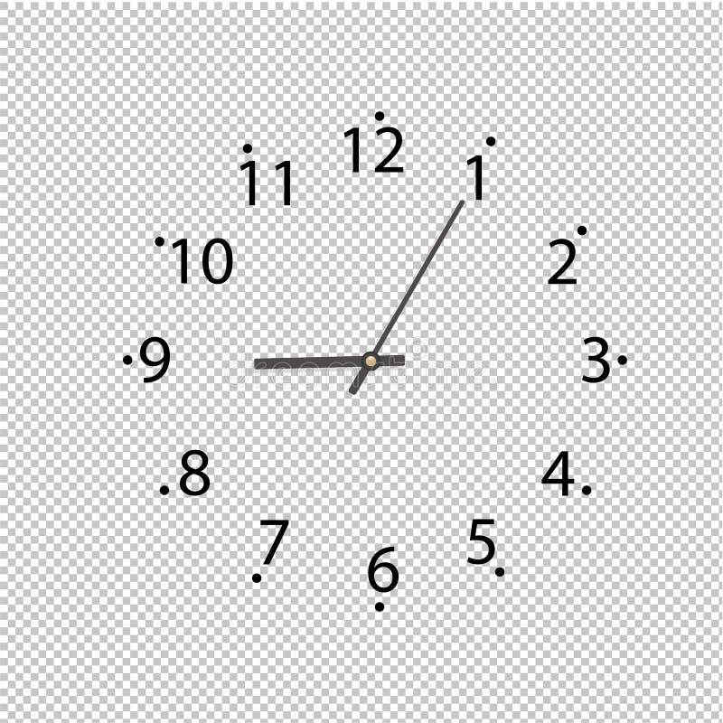 Clock on Transparent Background Stock Vector - Illustration of objects ...