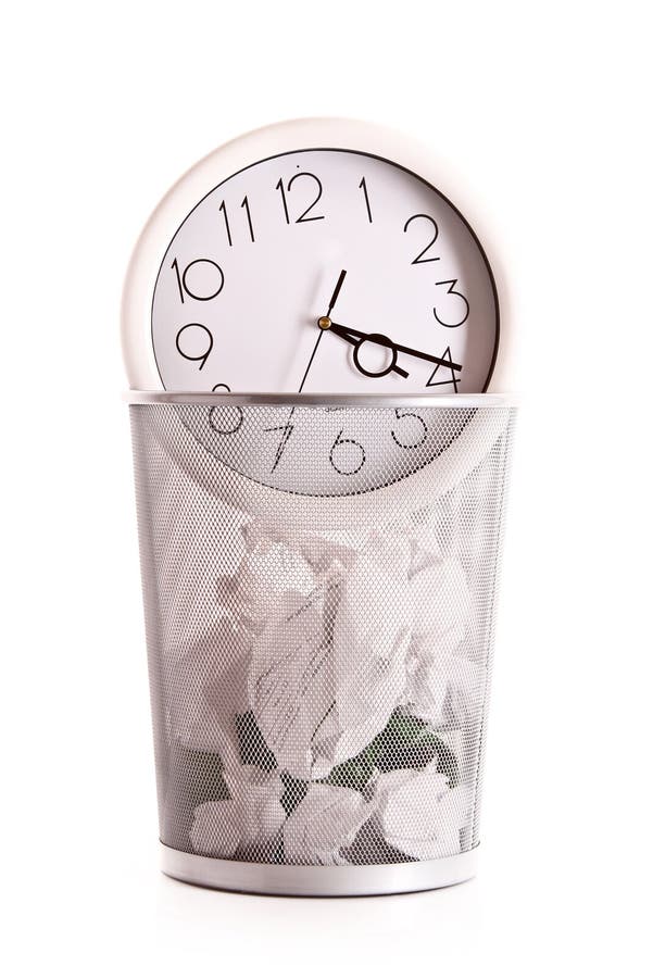 Clock in Trash, Lost Time Concept Stock Photo - Image of cleanliness ...