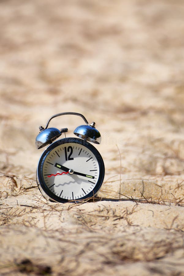 Clock on Tropical Beach Background Stock Photo - Image of goal, idea ...