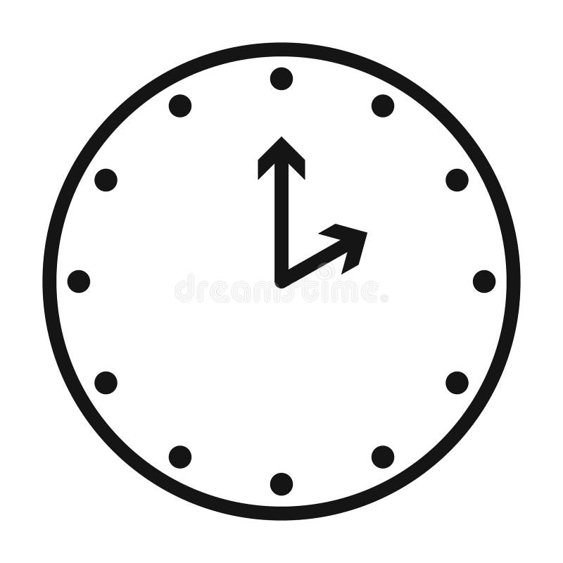 Clock Two Icon for Scheduling and Reminders Stock Vector - Illustration ...