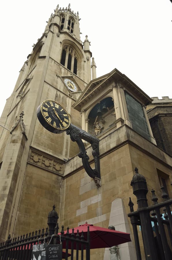 Clock on a Typical Church from London. UK Editorial Photo - Image of ...