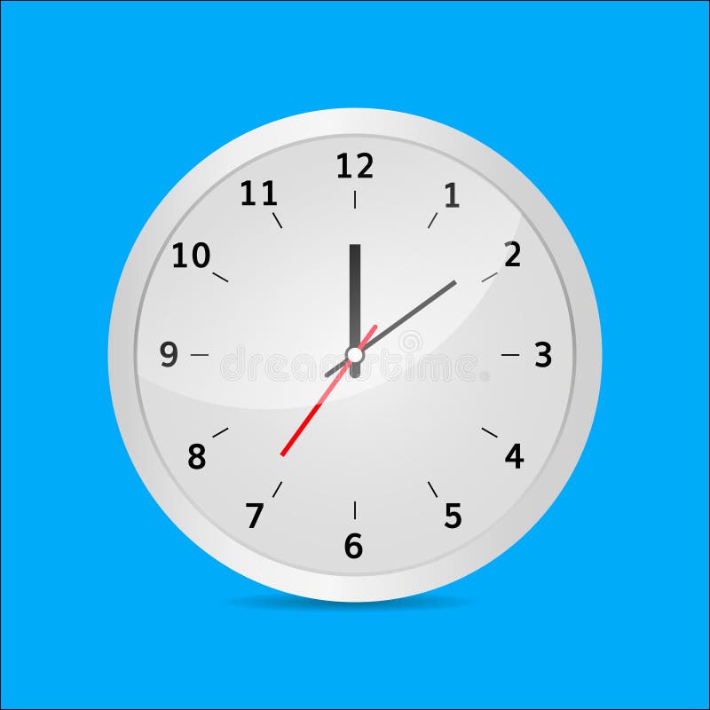 Clock vector 3d stock vector. Illustration of shadow - 101469221