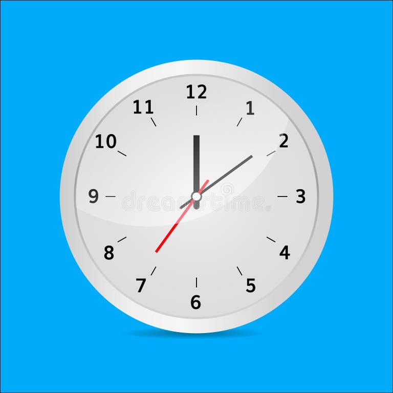 Clock vector 3d stock vector. Illustration of shadow - 101469221