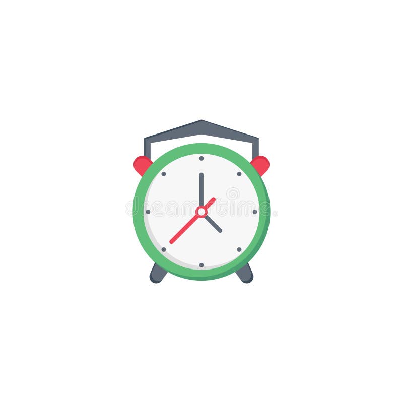 Clock Vector Flat Colour Icon Stock Vector - Illustration of pack ...