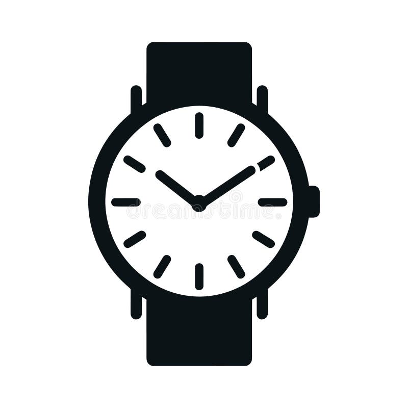 Clock Vector Icon. Minimalist Clock Illustration. Stock Illustration ...