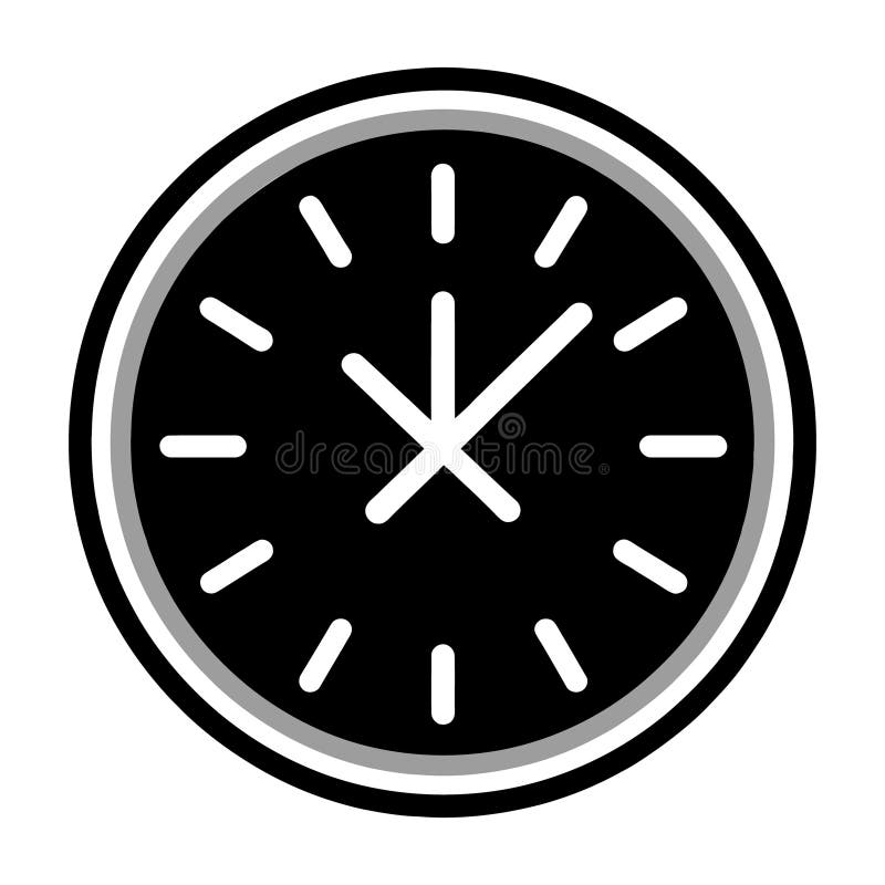 Clock Vector Icon. Minimalist Clock Illustration. Stock Vector ...
