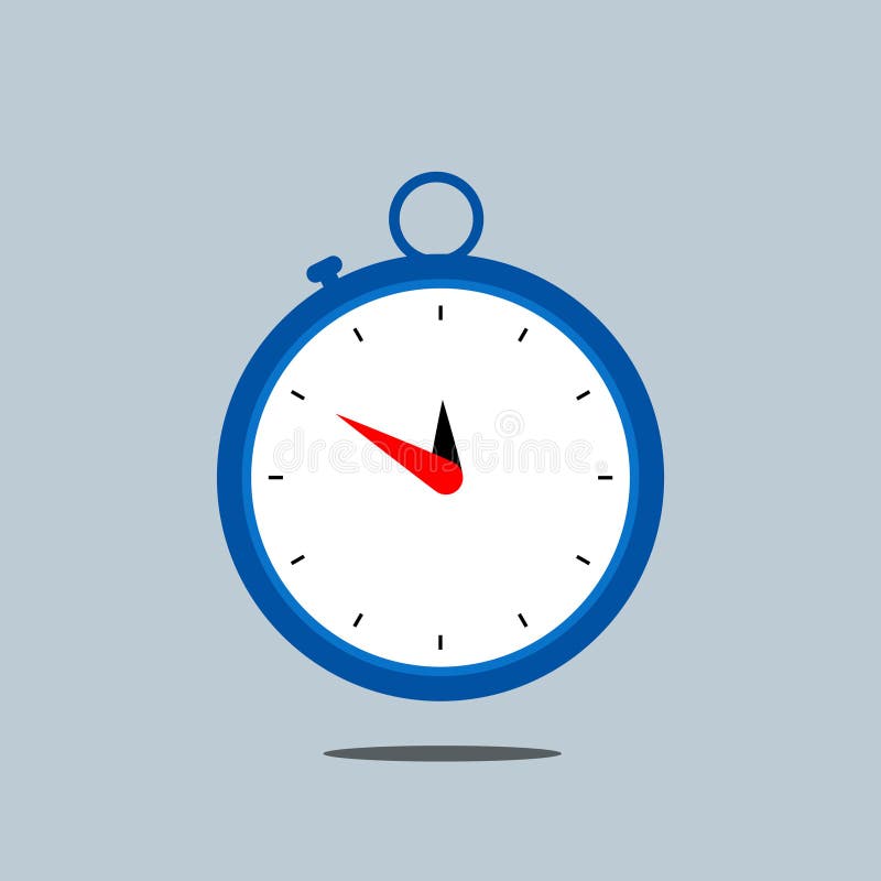 Clock Vector Illustration Time Icon on Light White Background Stock ...