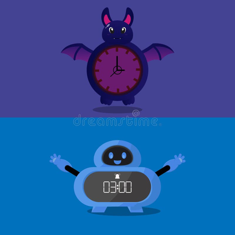 Clock Vector Illustration with Unique Shape Stock Vector - Illustration ...