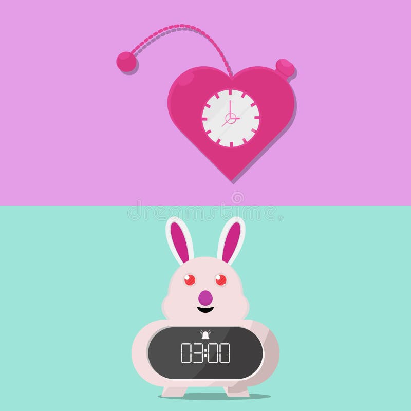 Clock Vector Illustration with Unique Shape Stock Vector - Illustration ...
