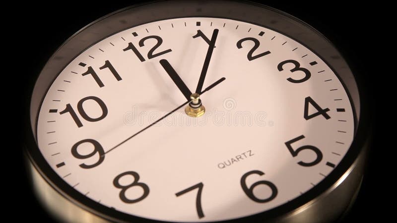 Clock on a Black 00:00 TimeLapse Stock Video - Video of background ...