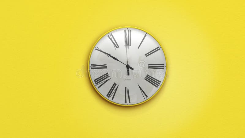 Clock on the Wall Close Up 24 Hours Timelapse Stock Photo - Image of ...