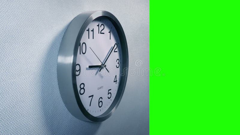 Clock on Wall Greenscreen Cutout Stock Video - Video of blue, animation ...