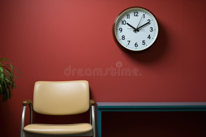Clock on a Wall Indicating Waiting Time before Panel Interview Stock ...
