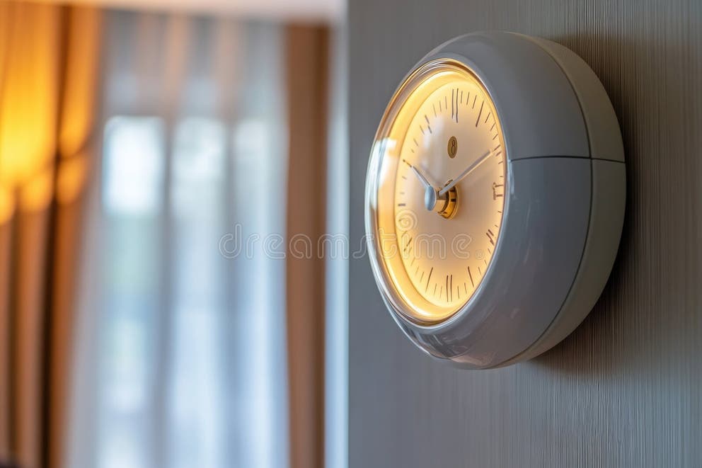 A Clock on a Wall in a Room Setting, Suitable for Interior Design or ...
