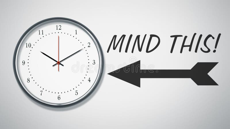 Clock at the wall stock illustration. Illustration of moment - 44946023