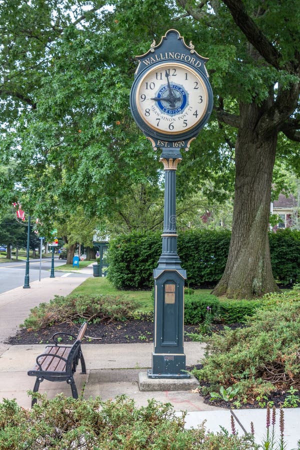 Clock at Wallingford Connecticut Town Hall Editorial Image - Image of ...