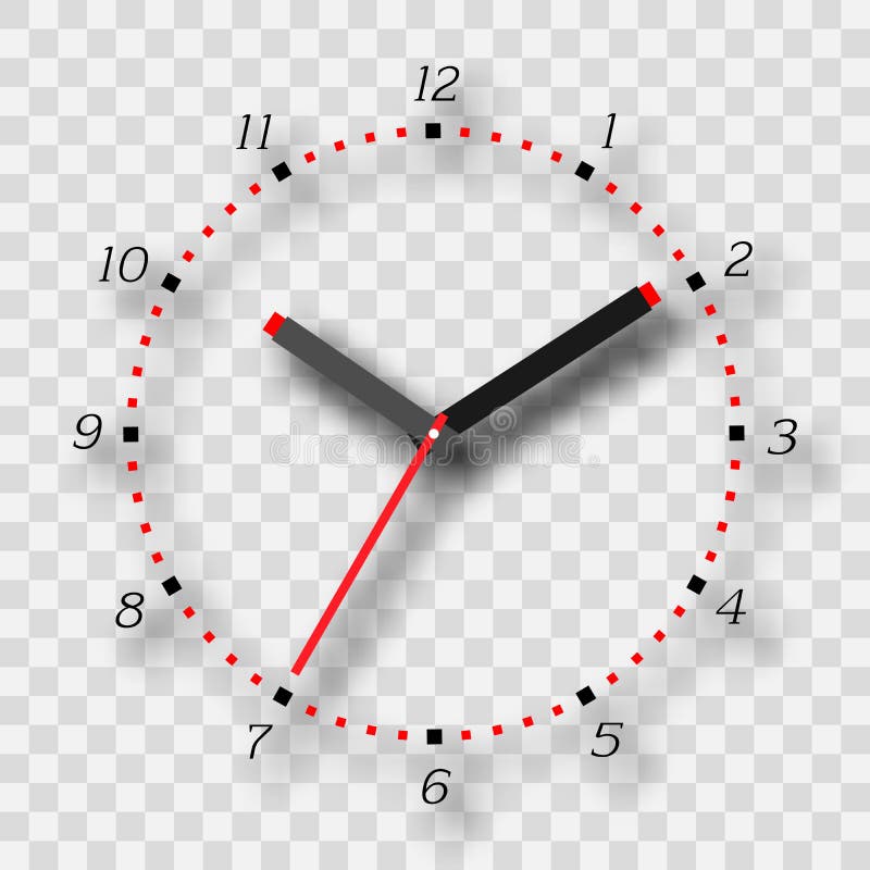 Watch Dial on a Transparent Background Stock Vector - Illustration of ...