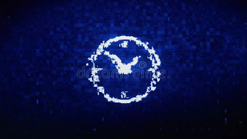 Egg Symbol Digital Pixel Noise Error Animation. Stock Video - Video of ...