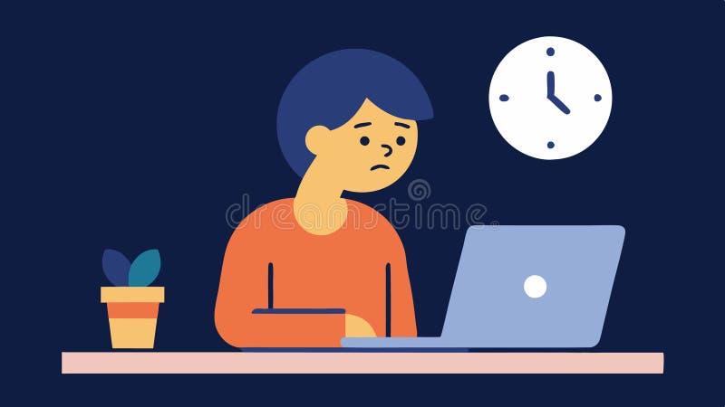 Clock Watching a Person at a Desk Looking Exhausted while Glaring at a ...