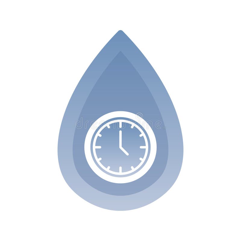 Clock Water Logo Gradient Design Template Icon Element Stock Vector ...