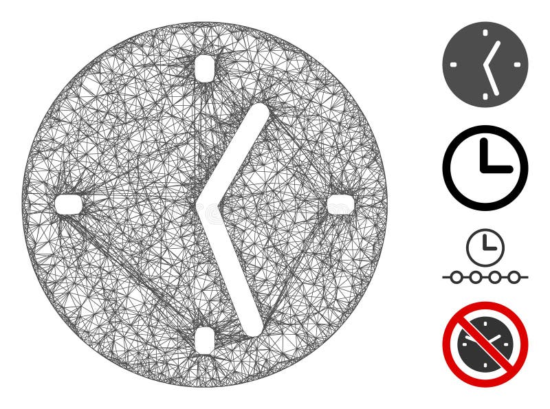 Clock Web Vector Mesh Illustration Stock Illustration - Illustration of ...