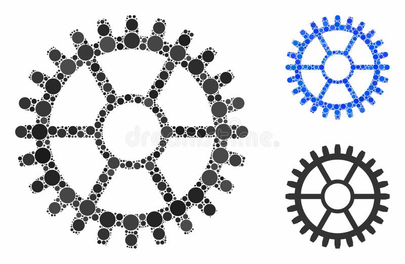 Clock Wheel Halftone Dotted Icon Stock Vector - Illustration of ...