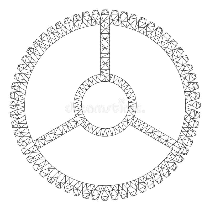 Clock Wheel Polygonal Frame Vector Mesh Illustration Stock Vector ...