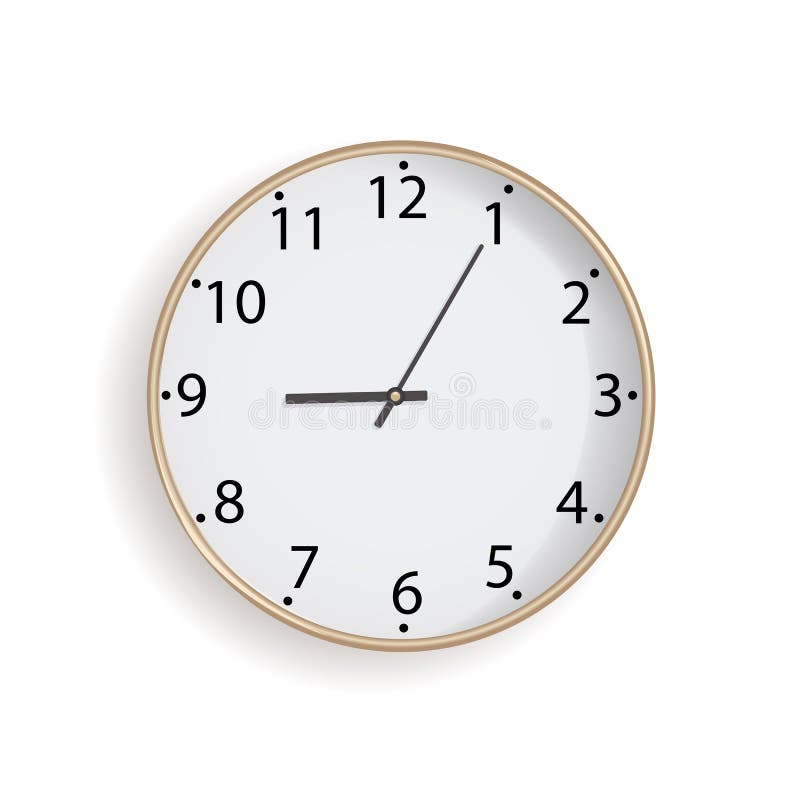 Clock on White Background stock vector. Illustration of element - 195330903