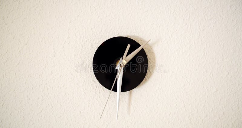 Clock on White Background and Movement of Clock Hands. Time Lapse Clock ...