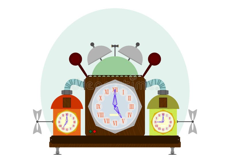 Time Machine Isolated on White Background Vector Stock Vector ...