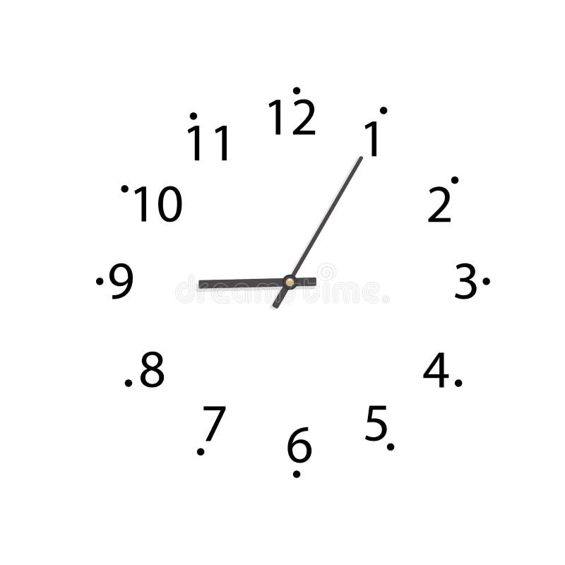 Clock on White Background stock vector. Illustration of element - 195330903