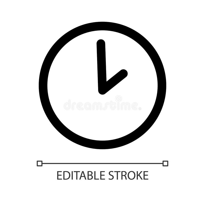Clock white linear ui icon stock vector. Illustration of application ...