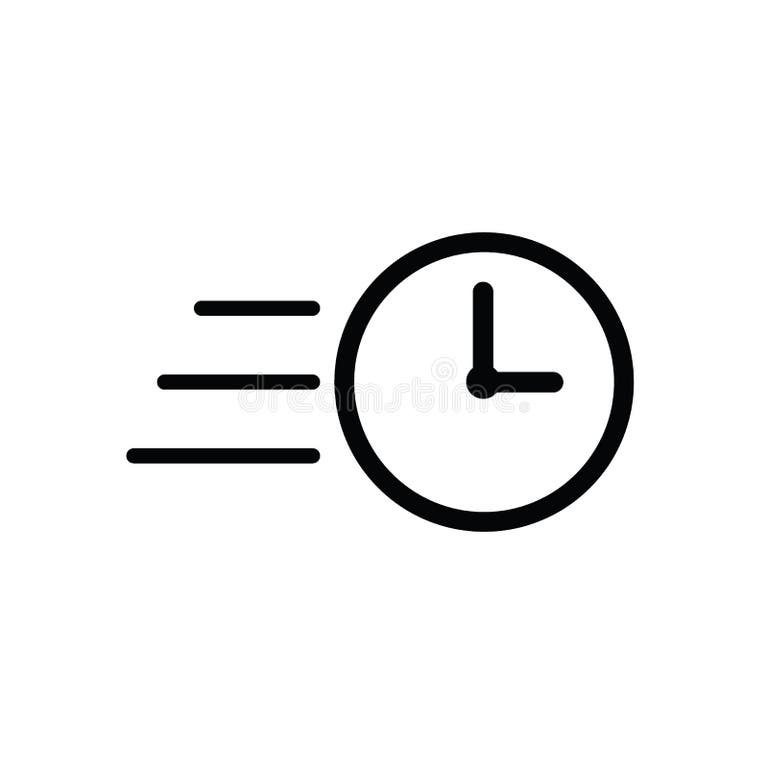 Clock - White Vector Icon Time Speed Icon Vector Logo Stock Vector ...