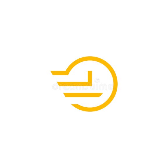 Clock wing yellow stock vector. Illustration of logo - 220170966