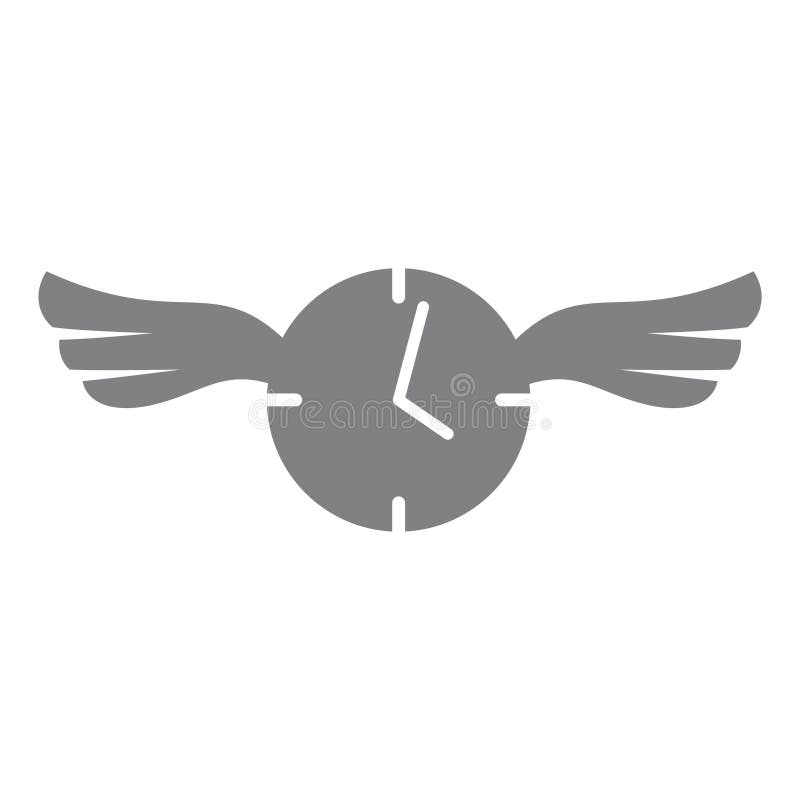 Clock with wings stock illustration. Illustration of angel - 51750823