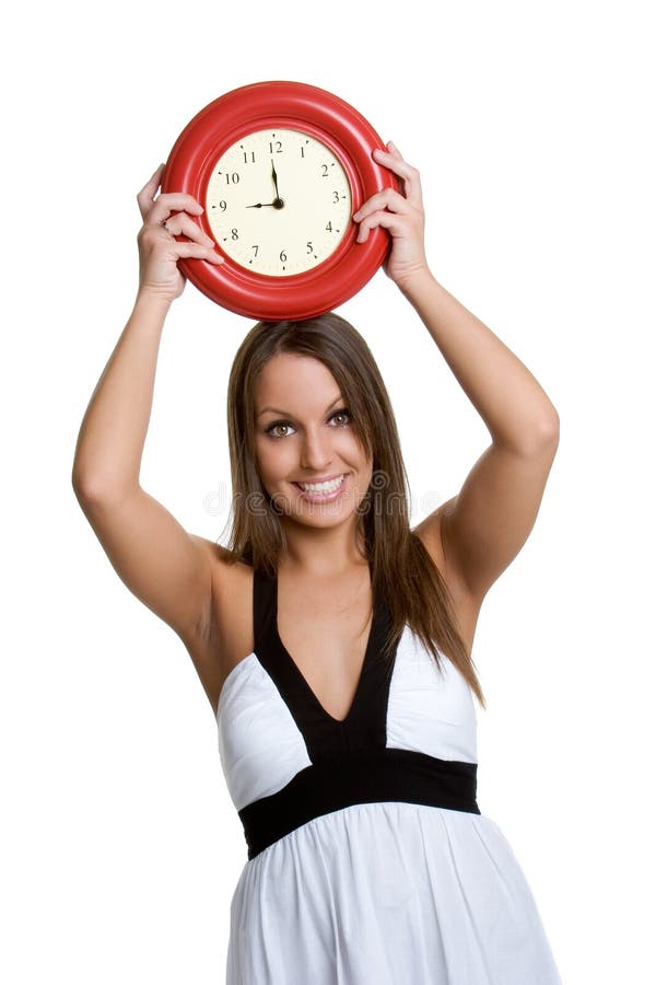 Clock Woman stock photo. Image of woman, smile, teenager - 2420236