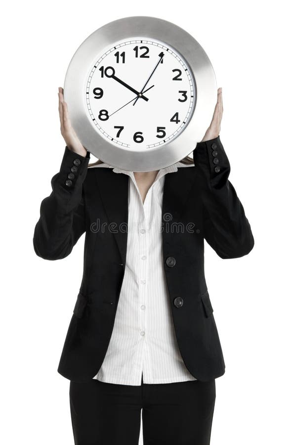 Clock woman stock photo. Image of numerals, isolated, finance - 4213368
