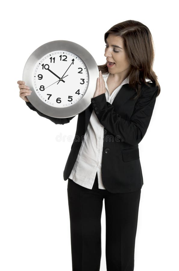 Clock woman stock photo. Image of numerals, isolated, finance - 4213368