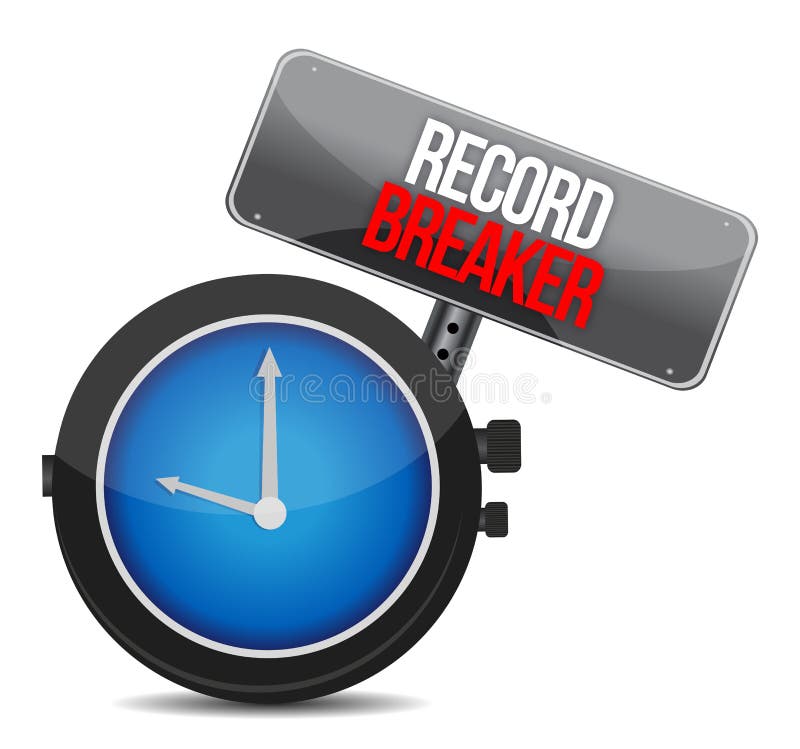 Record Breaker 3D Words Historic Best Score Results Stock Illustration ...