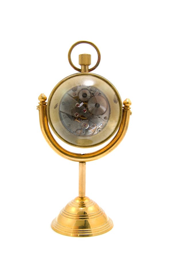 Clock Work of Copper Old Looking Clock Stock Photo - Image of stopwatch ...