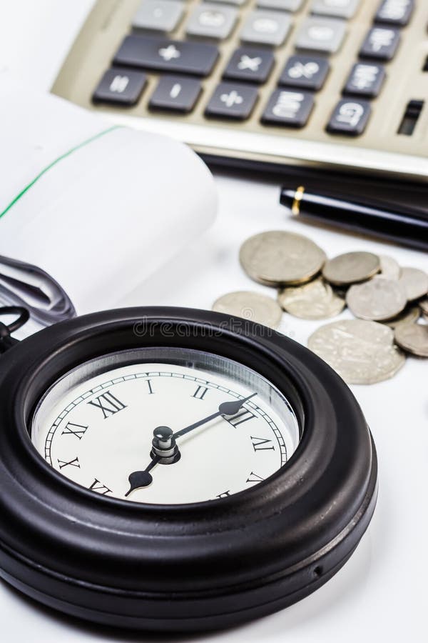 Clock and work stock photo. Image of economic, closeup - 32704958