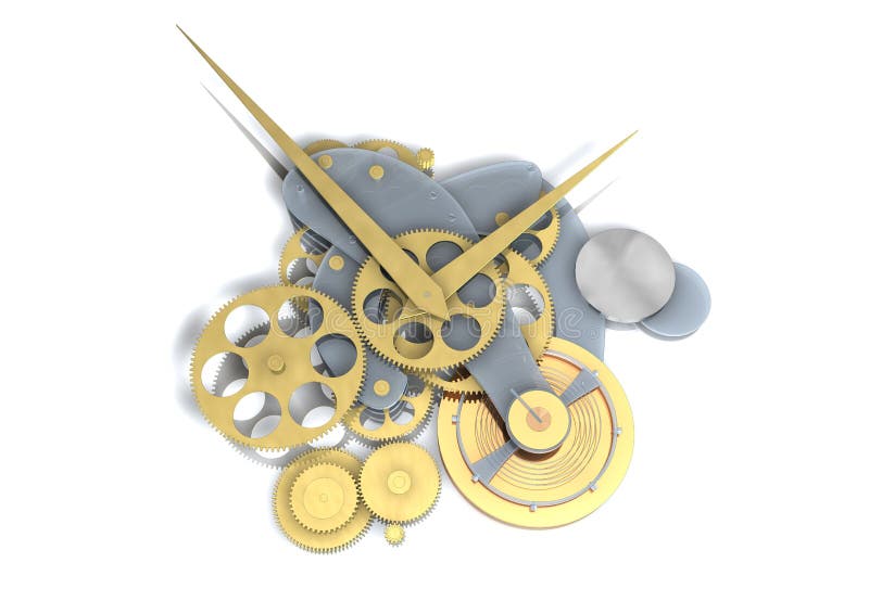 Clock works stock vector. Illustration of sketch, handmade - 8965120