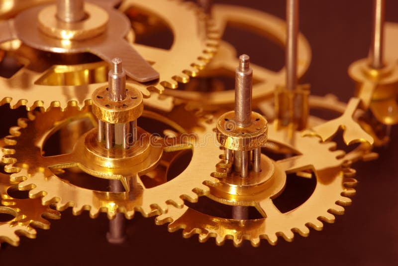 Clock works. stock image. Image of motor, circular, mechanical - 9791933
