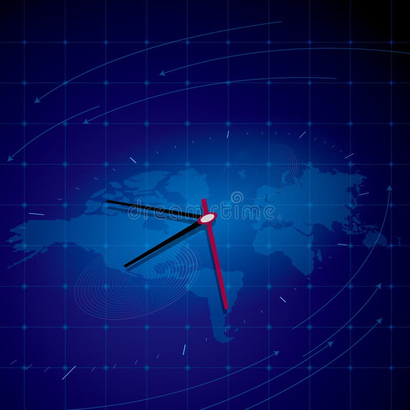 Clock concept, split time. stock vector. Illustration of cartoon ...