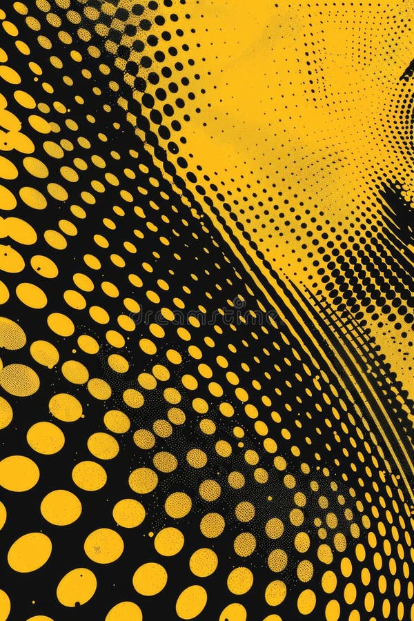 Clock on Yellow and Black Dotted Background, Suitable for Time ...