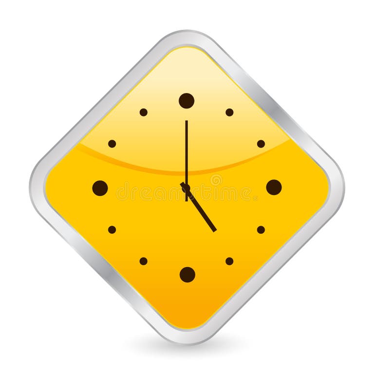 Clock Yellow Square Icon Stock Illustrations – 667 Clock Yellow Square ...
