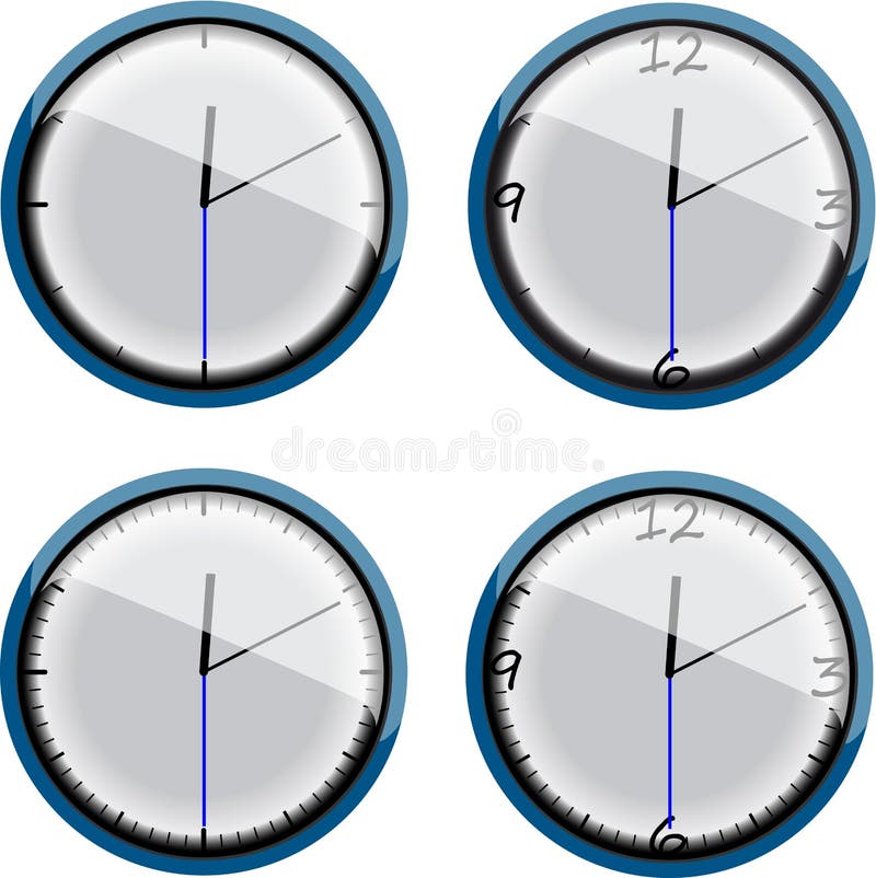 Clock4 stock vector. Illustration of object, measurement - 6857617