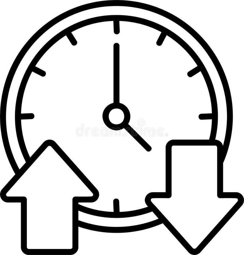 Clocking in Out Outline Vector Icon Stock Vector - Illustration of ...